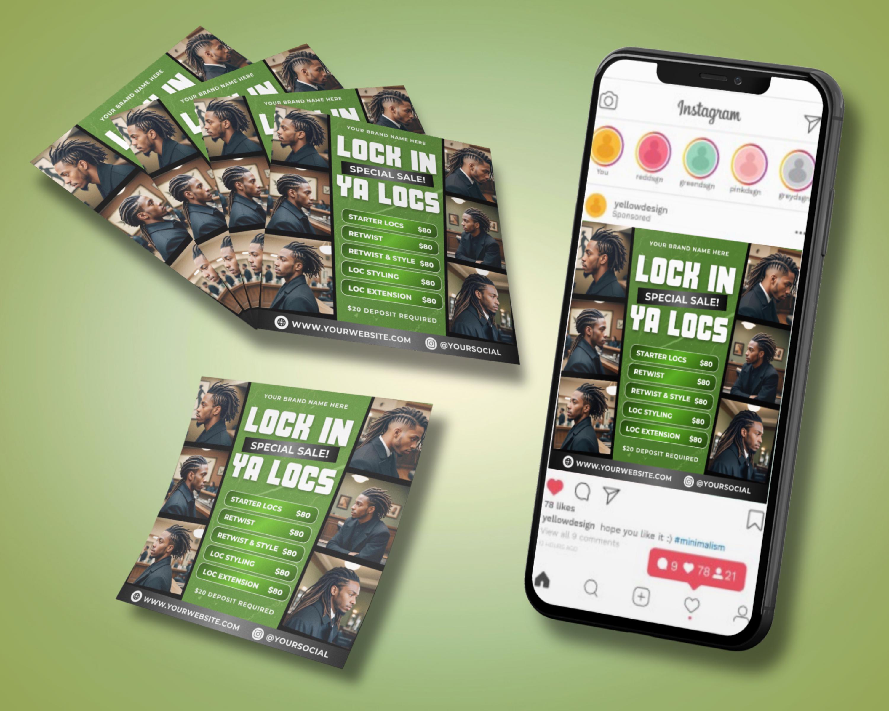 Locs Specials Flyer, DIY Flyer Template Design, Loc and Retwist Flyer ...