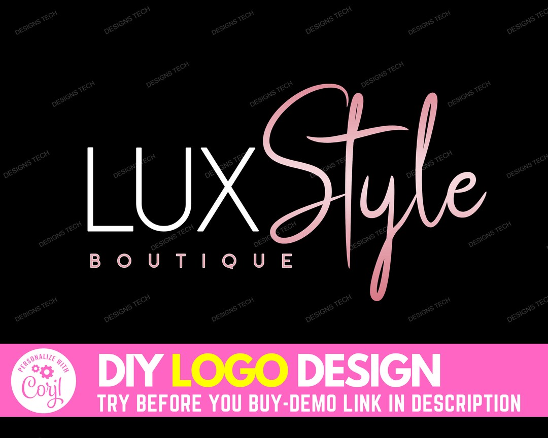 DIY Beauty Logo, Edit Yourself Logo Design, Boutique Logo, Fashion Logo ...
