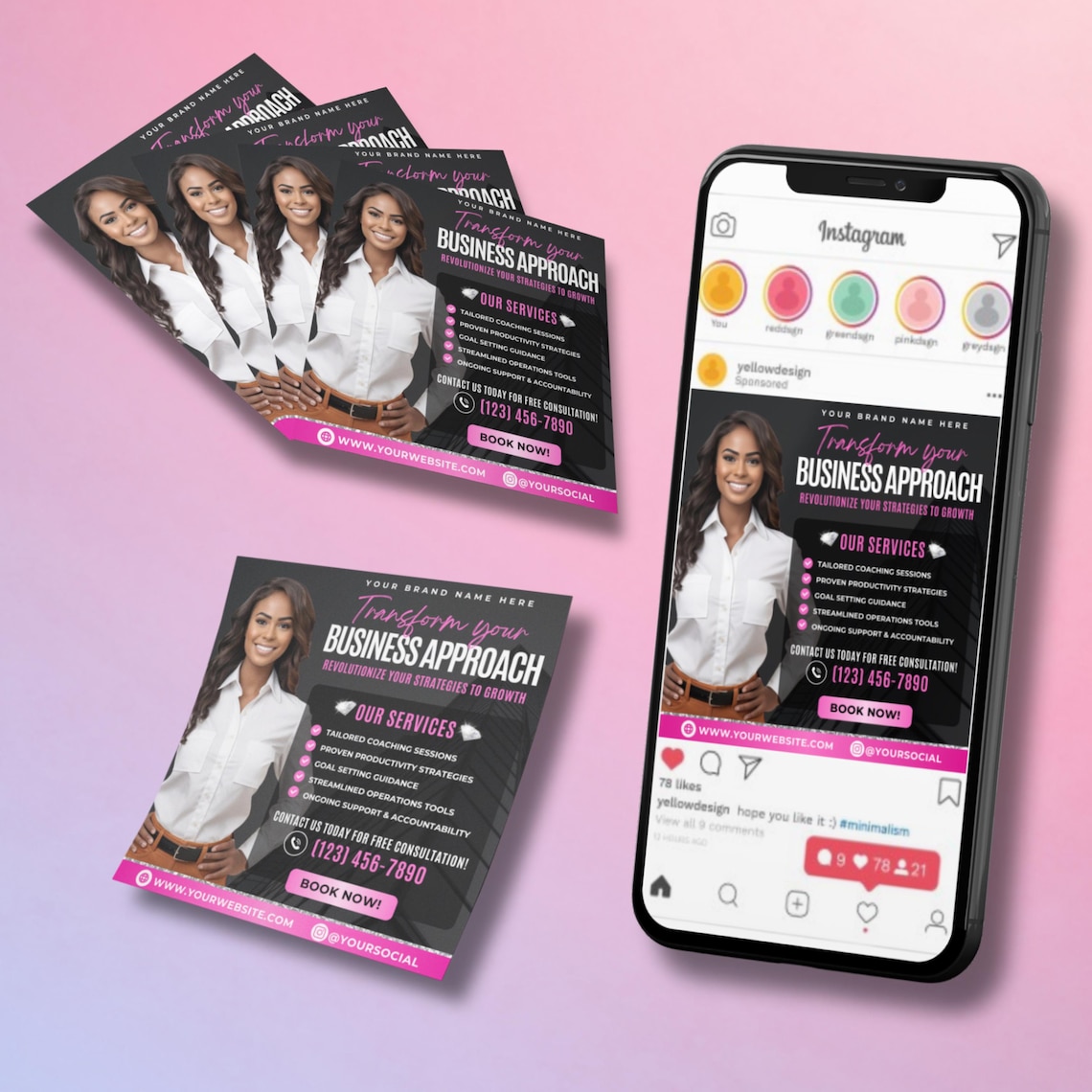 Business Coaching Flyer Template, Editable Canva Life Coach Marketing ...