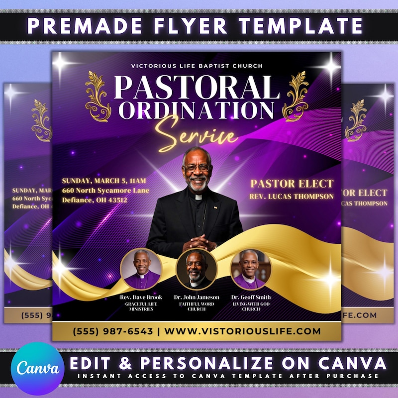 Pastor Installation Flyer - Etsy