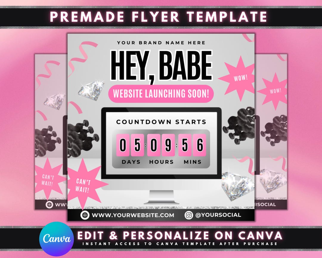 New Website Launch Flyer, DIY Flyer Template Design, New Website Flyer ...