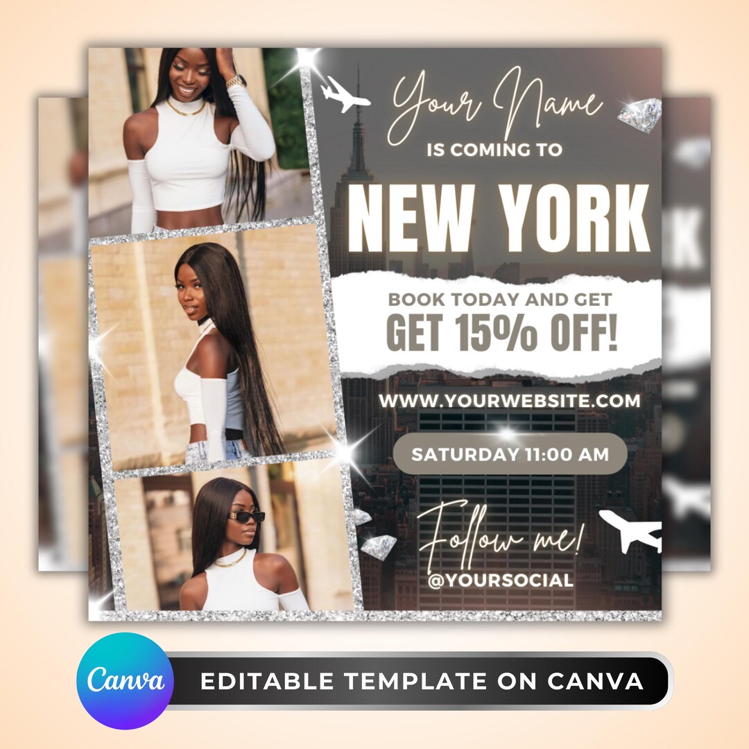 Travel Announcement Flyer: Influencer Visit New York Promo, Content ...
