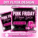 Pink Friday Sale Flyer, DIY Flyer Design Template, Black Friday Sale ...