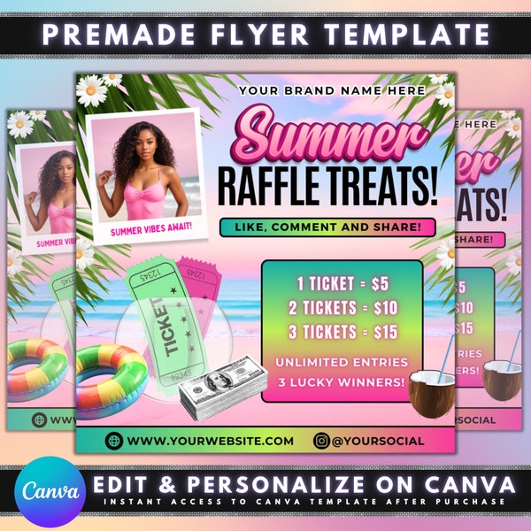 Raffle Drawing Flyer - Etsy