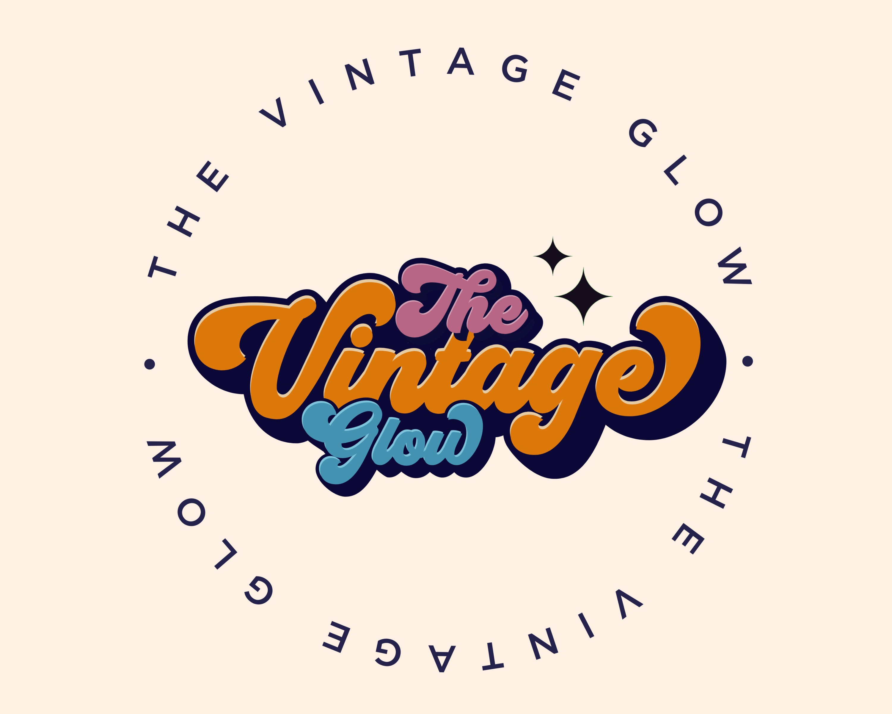 Retro Logo DIY Logo Design Template Boho Logo Vintage Logo - Etsy
