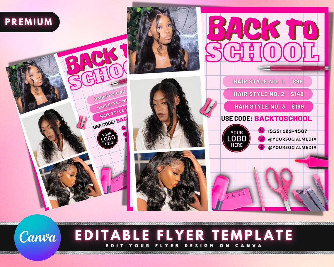 Back to School Flyer DIY Flyer Template Design Back to - Etsy