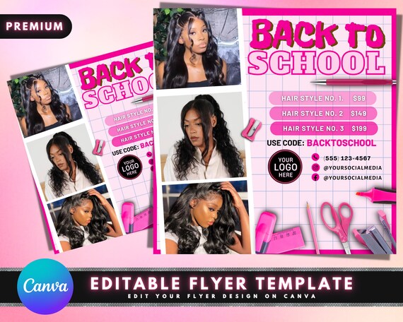 Back to School Flyer DIY Flyer Template Design Back to - Etsy