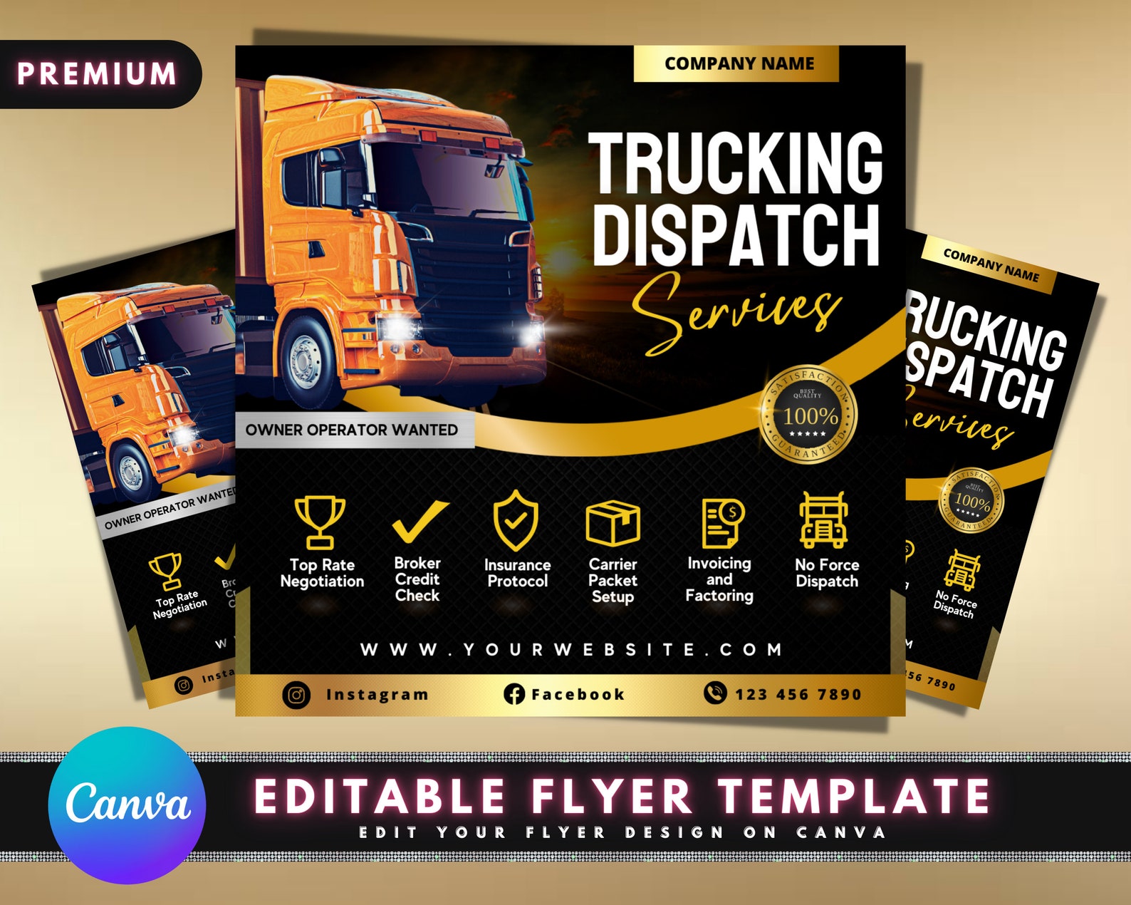 Truck Services Flyer DIY Flyer Template Design Trucking - Etsy