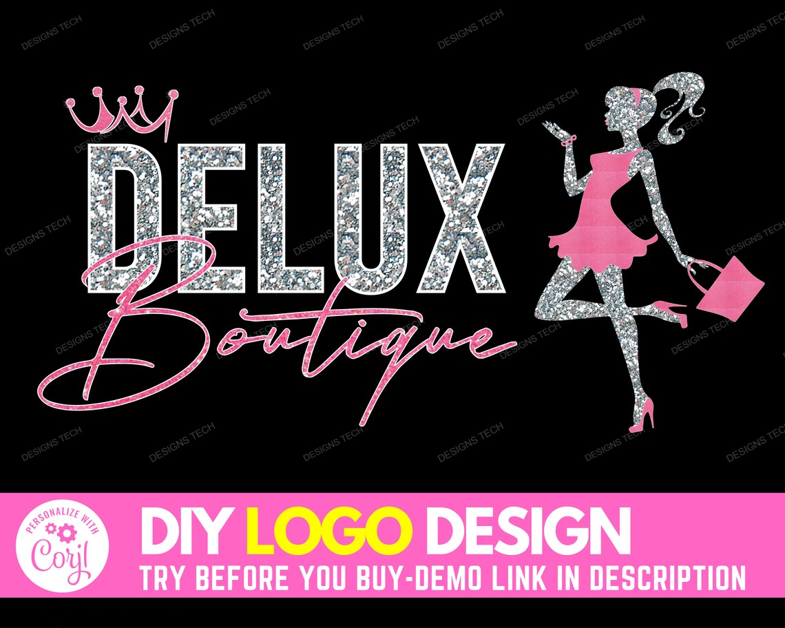 DIY Boutique Logo Edit Yourself Beauty Logo Fashion Logo | Etsy