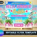 Summer Raffle Flyer, DIY Flyer Template Design, Summer Season Giveaway ...