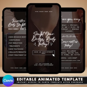 Animated Body Contouring Treatments, DIY Template Design, Body ...