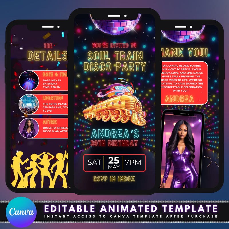 Soul Train Party Invitation - Etsy