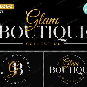 Boutique Logo, DIY Gold Logo Design Template, Hair Logo, Fashion Logo ...