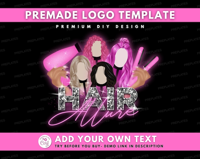 Hair Logo Design, Bundles Logo, Premade Logo Design, Hair Extensions ...