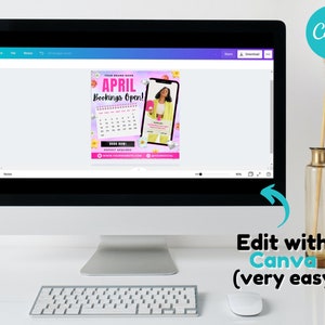 April Booking Flyer, DIY Flyer Template Design, Book Now Flyer ...