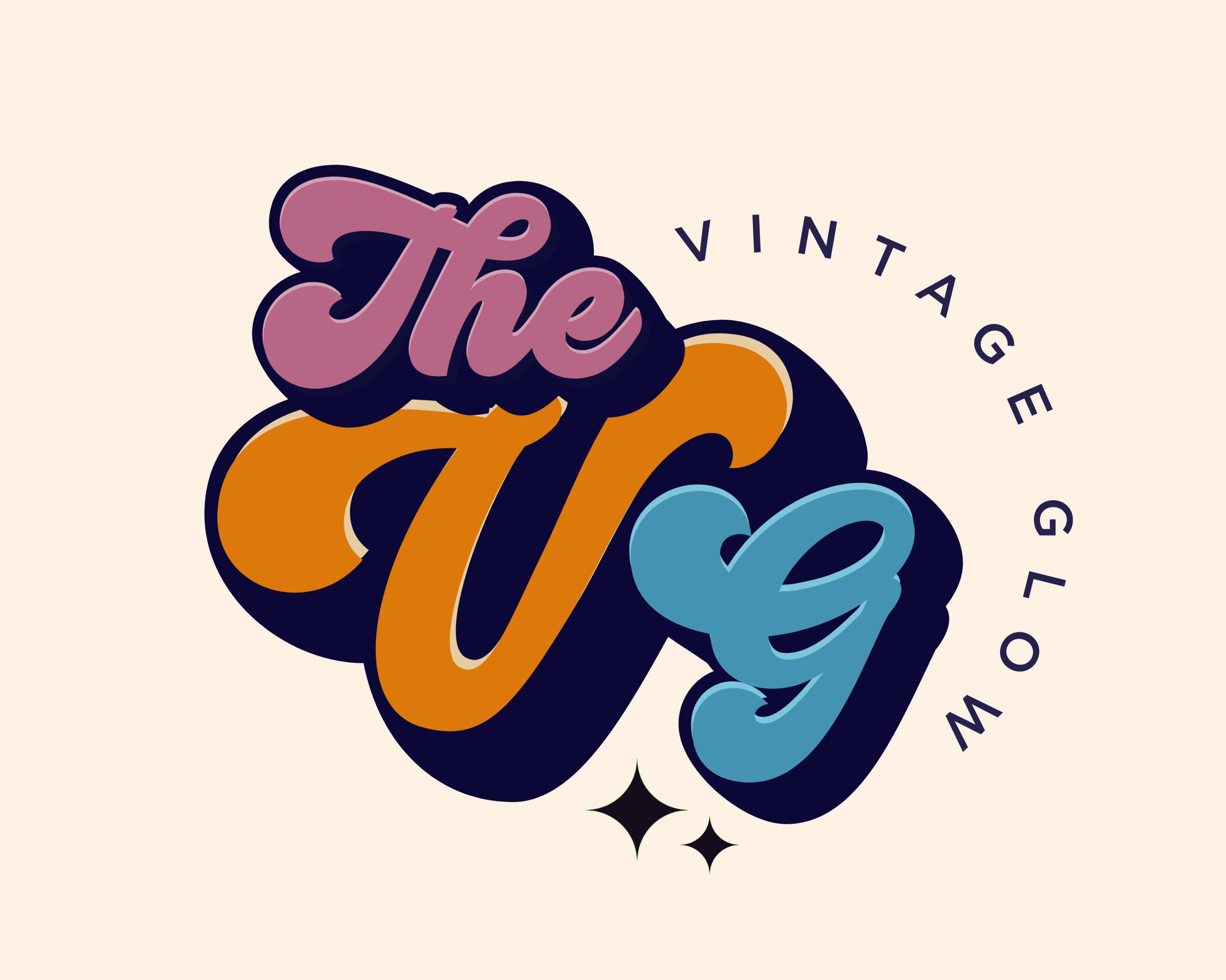 Retro Logo DIY Logo Design Template Boho Logo Vintage Logo - Etsy