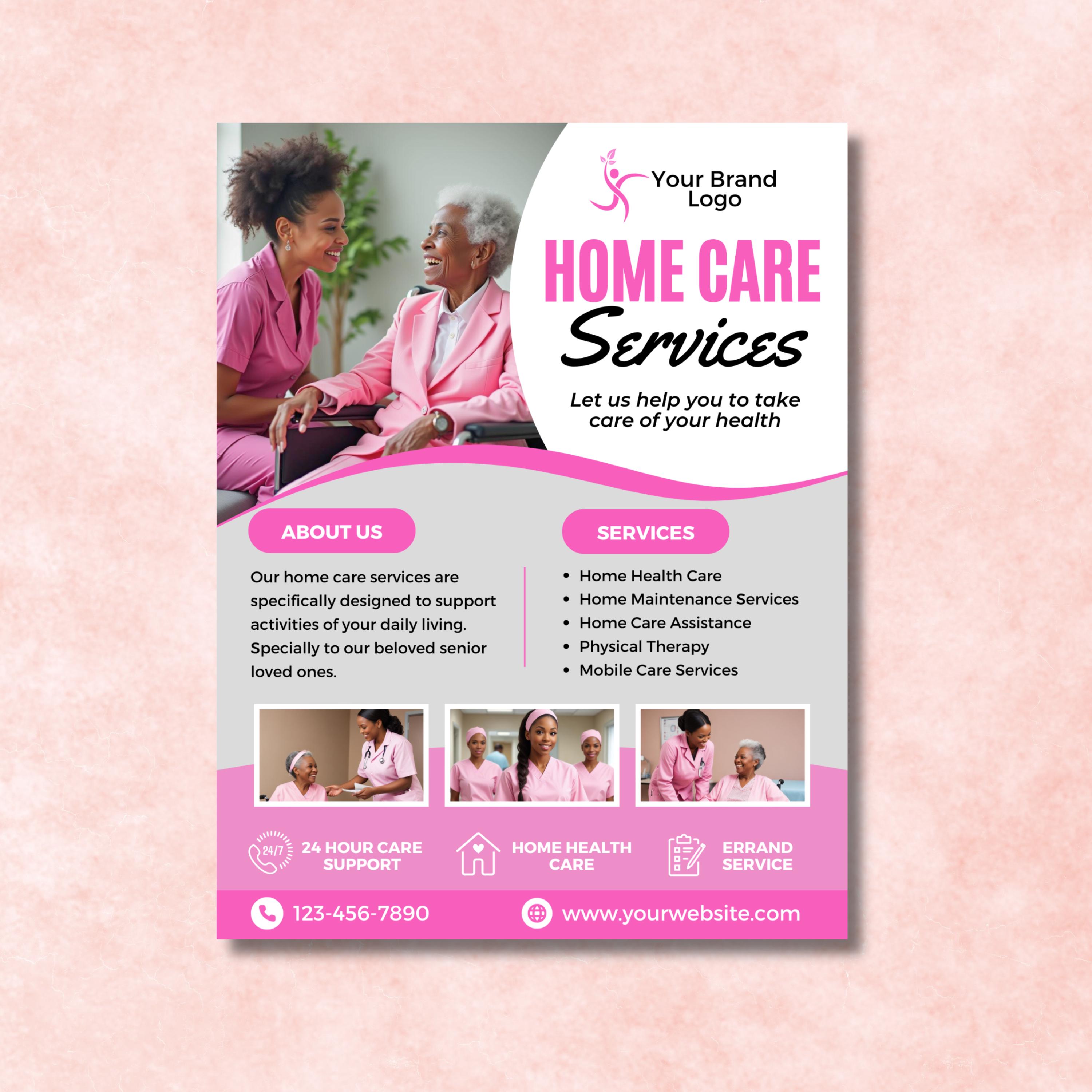 Home Care Service Flyer, DIY Flyer Template Design, Healthcare ...
