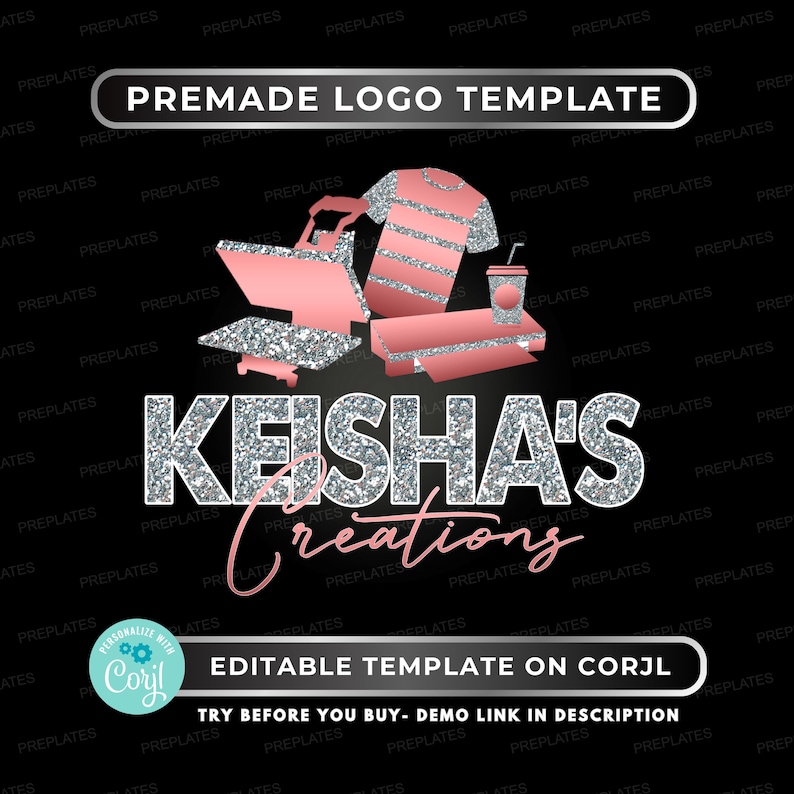 Craft Business Logo: T-shirt & Heat Press Branding, DIY Crafter Design ...