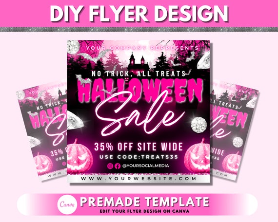 Halloween Sale Flyer DIY Flyer Design Template Fall Sale | Etsy