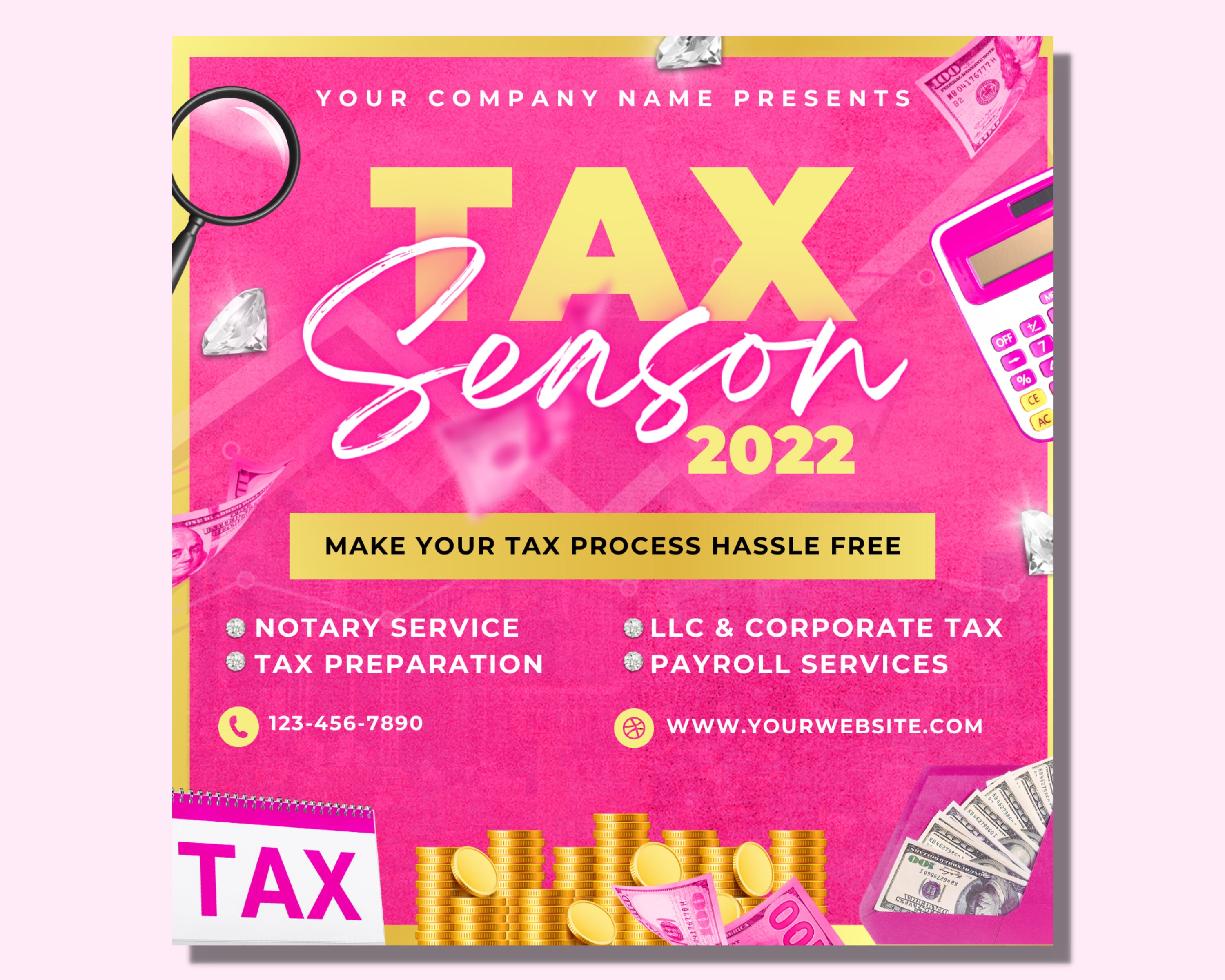 Tax Season Flyer Tax Prep Flyer DIY Flyer Template Design - Etsy