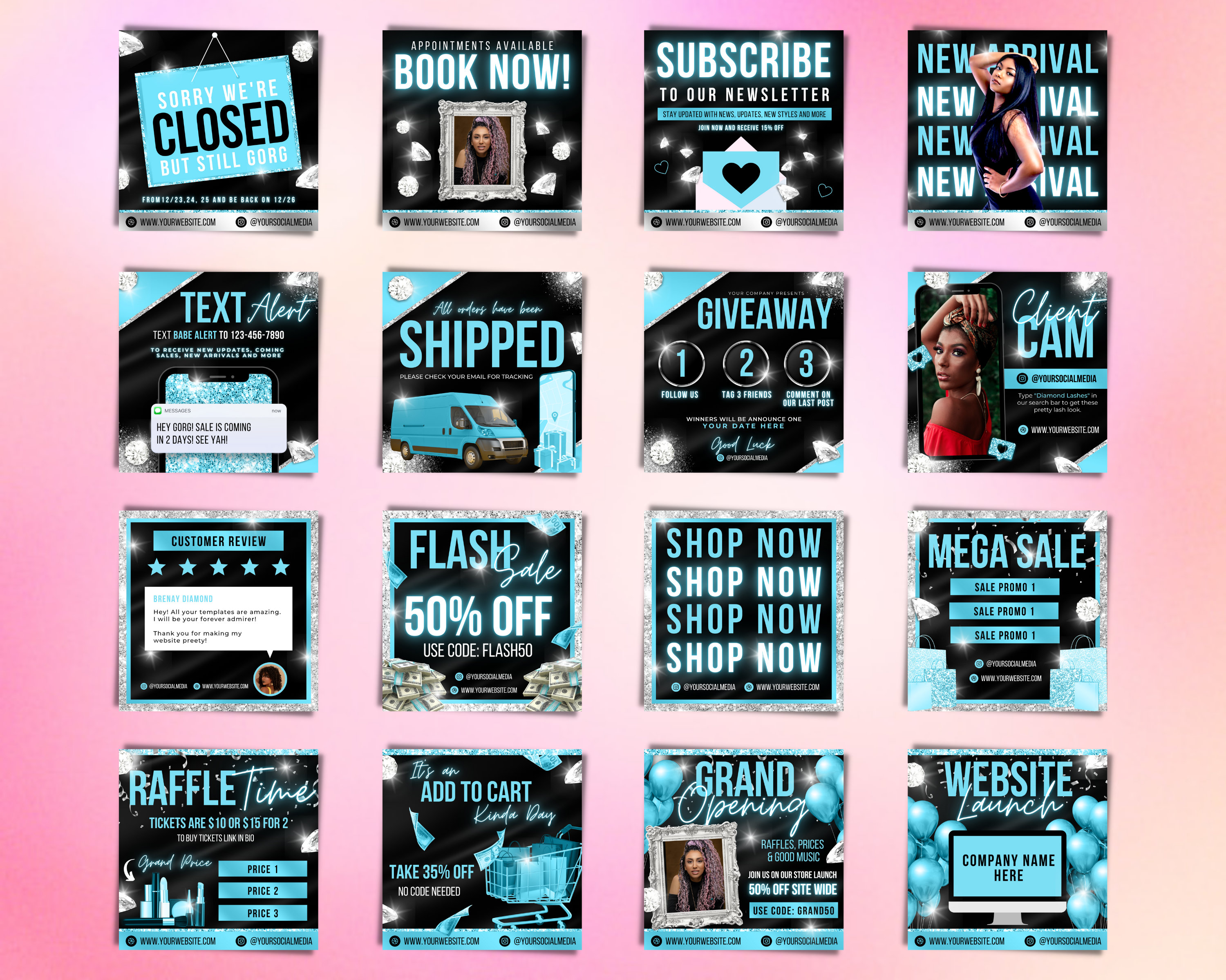 Social Media Flyer Bundle DIY Flyer Template Design - Etsy