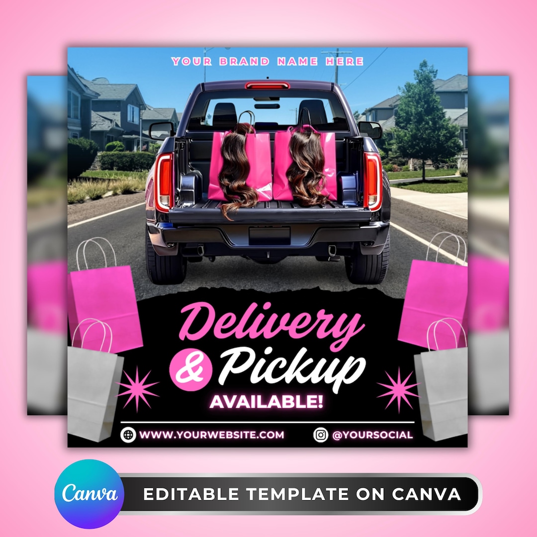 Delivery & Pickup Flyer, Delivery Service Flyer, Pickup Service Flyer ...