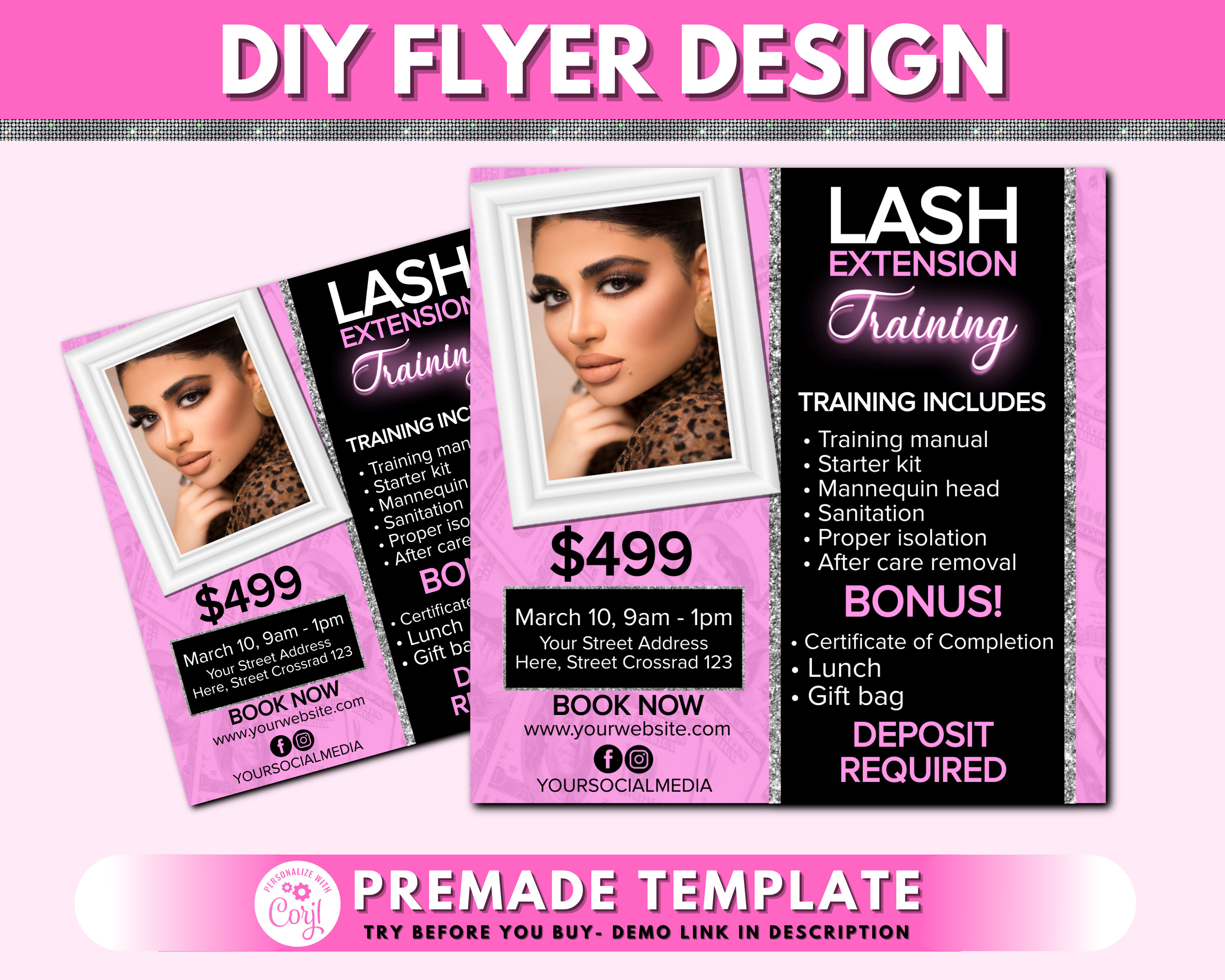 DIY Lash Training Flyer Eyelash Training Flyer Lash | Etsy