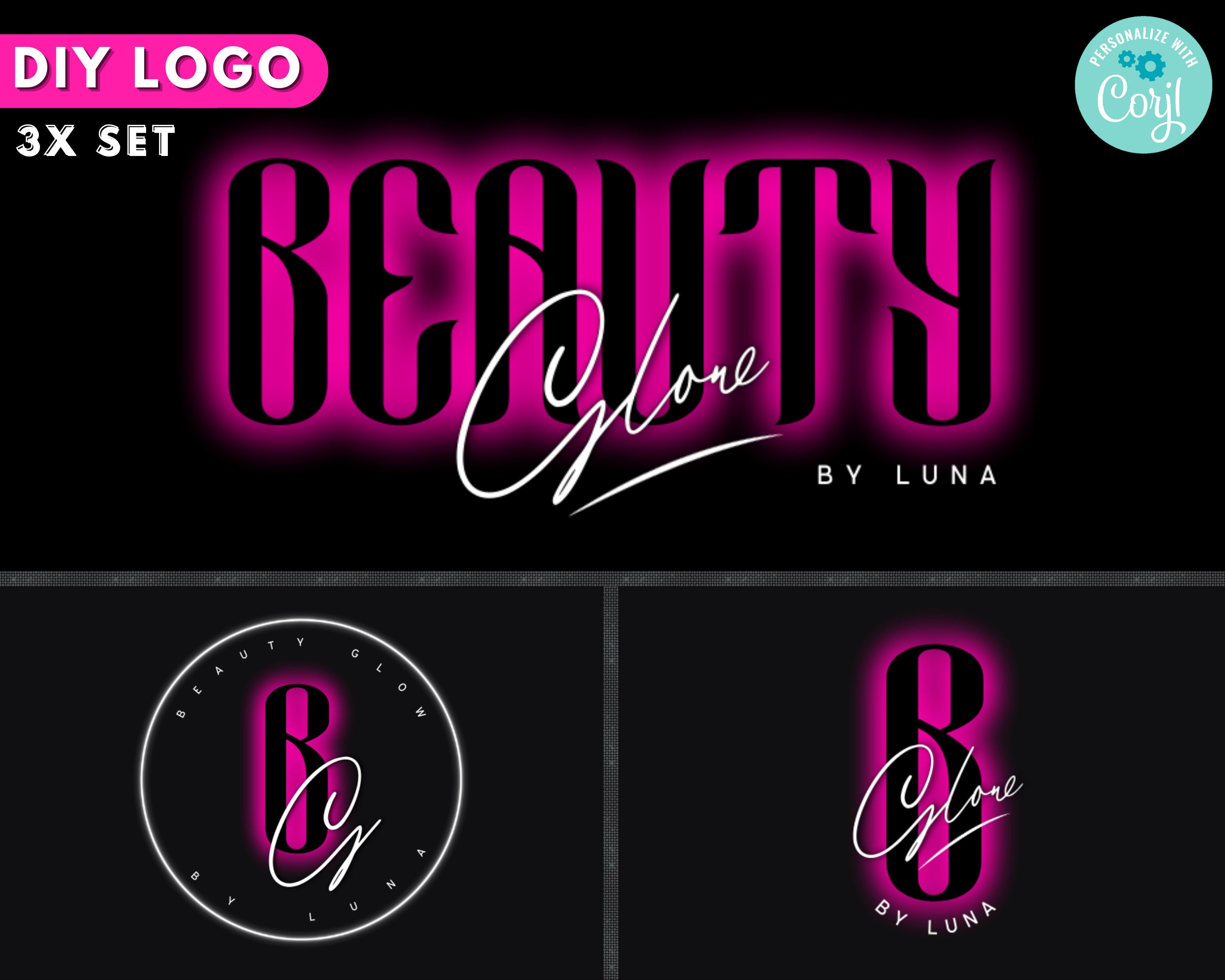 Hair Logo DIY Logo Design Template Boutique Logo Beauty - Etsy