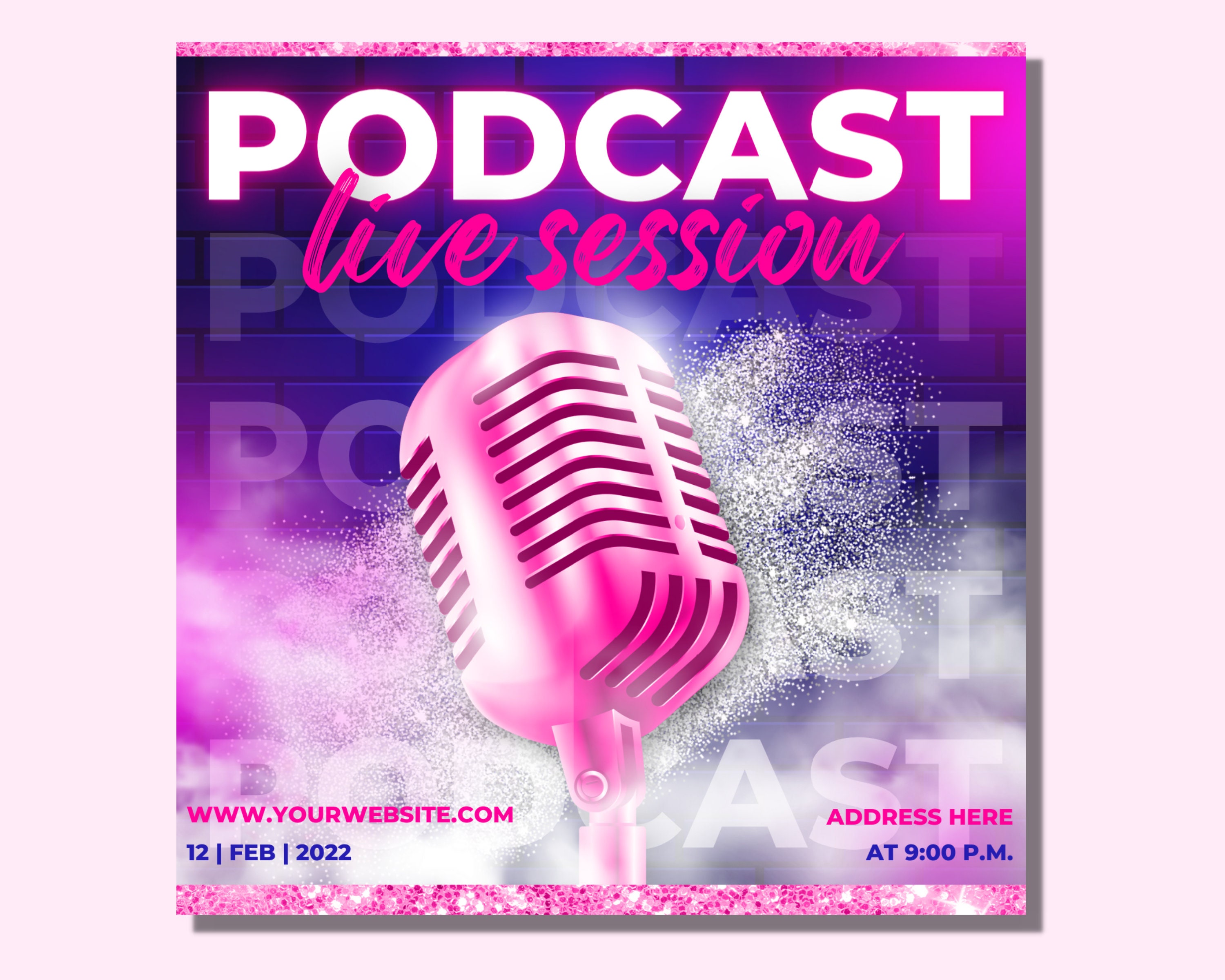 Podcast Flyer DIY Flyer Template Design Event Flyer DJ - Etsy