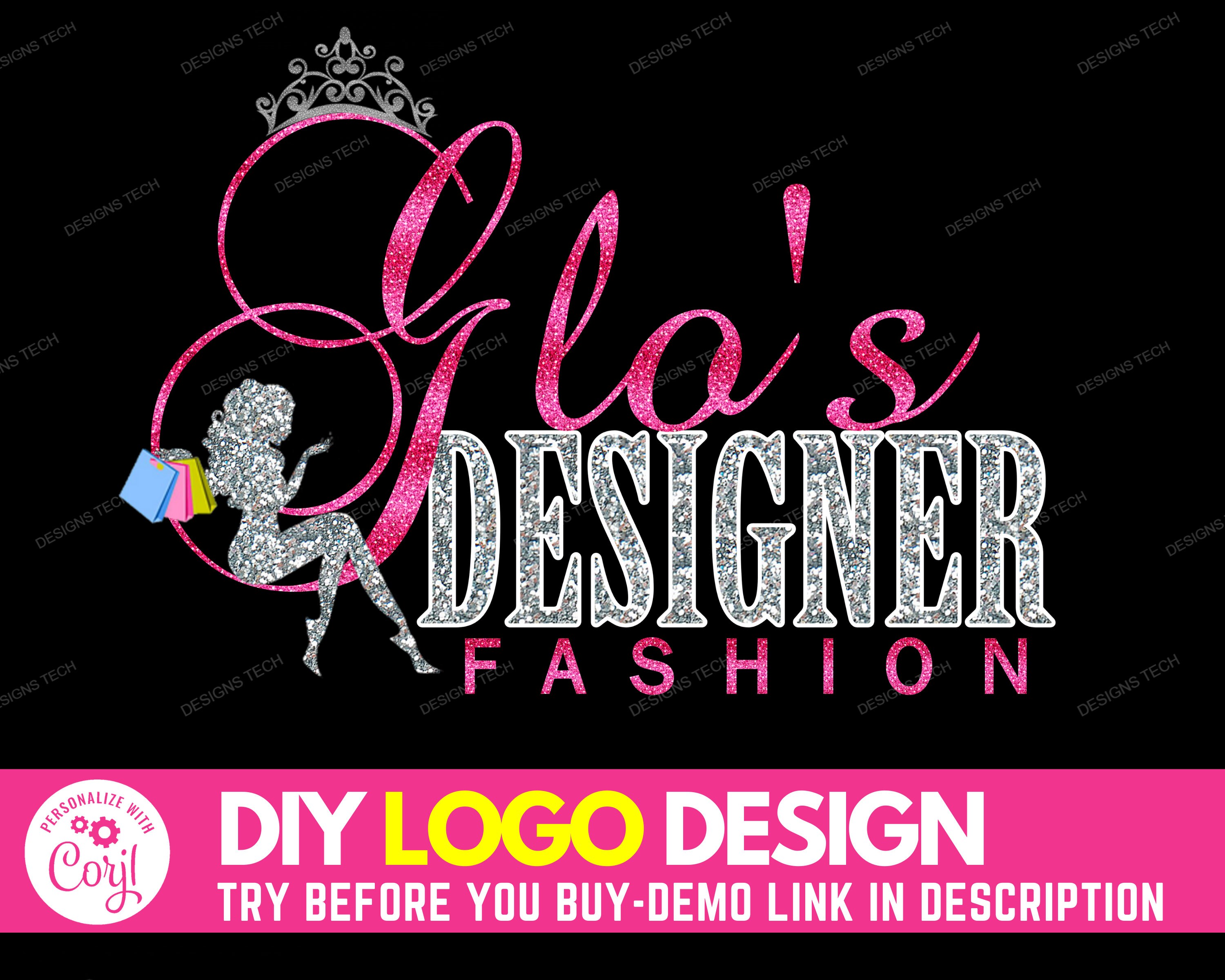 DIY Beauty Logo Boutique Logo Fashion Logo Clothing Logo | Etsy