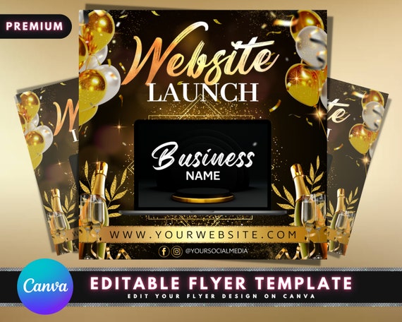 Website Launching Flyer DIY Flyer Template Design New - Etsy