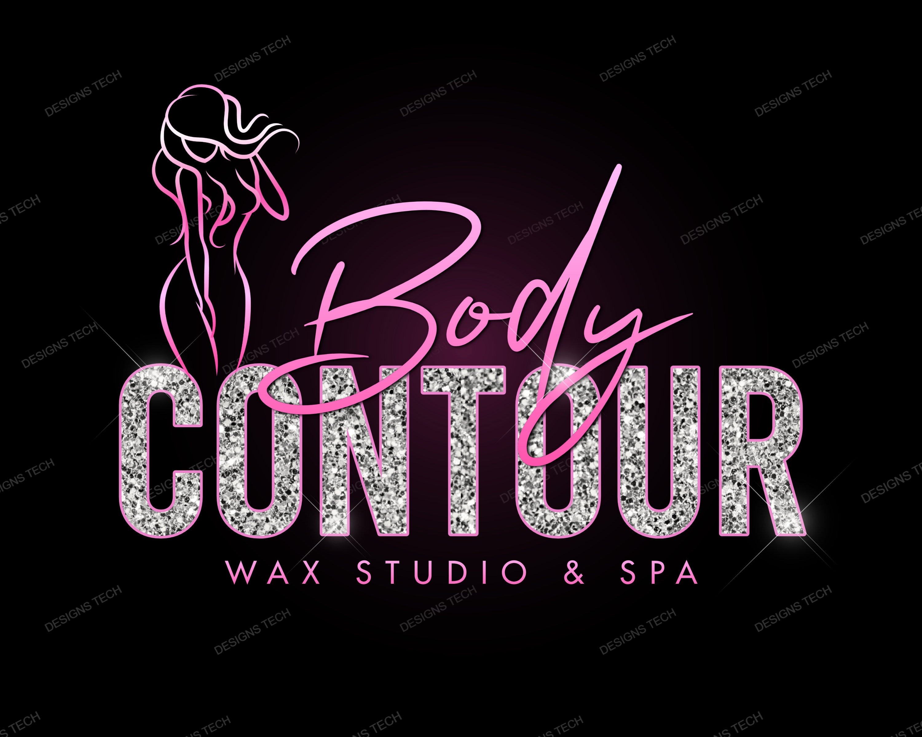 Body Contour Logo, DIY Logo Design Template, Body Sculpting Logo, Body ...