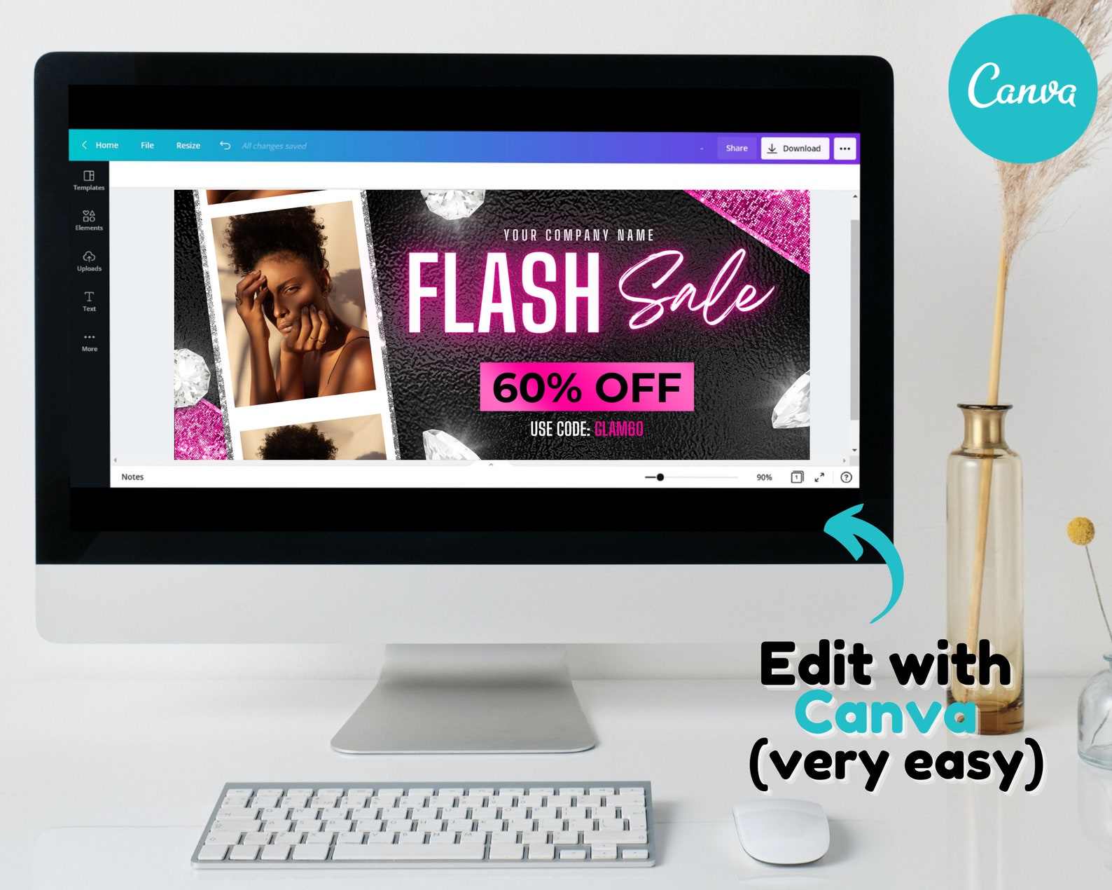 Web Banners, DIY Web Banner Template Design, Website Banners, Beauty ...
