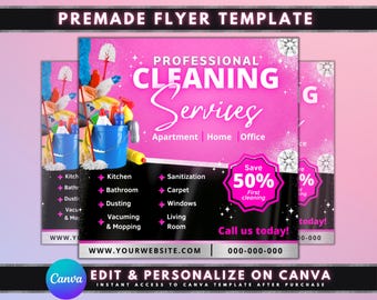 Cleaning Service Flyer, DIY Flyer Template Design, Cleaning Flyer ...