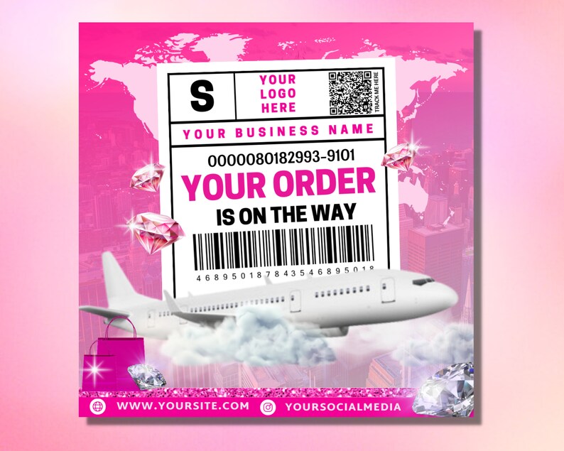 Shipping Flyer DIY Flyer Template Design Orders Have Shipped - Etsy