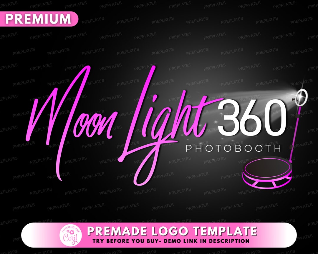 Photo Booth Logo, DIY Logo Design Template, 360 Photobooth Rental Logo ...