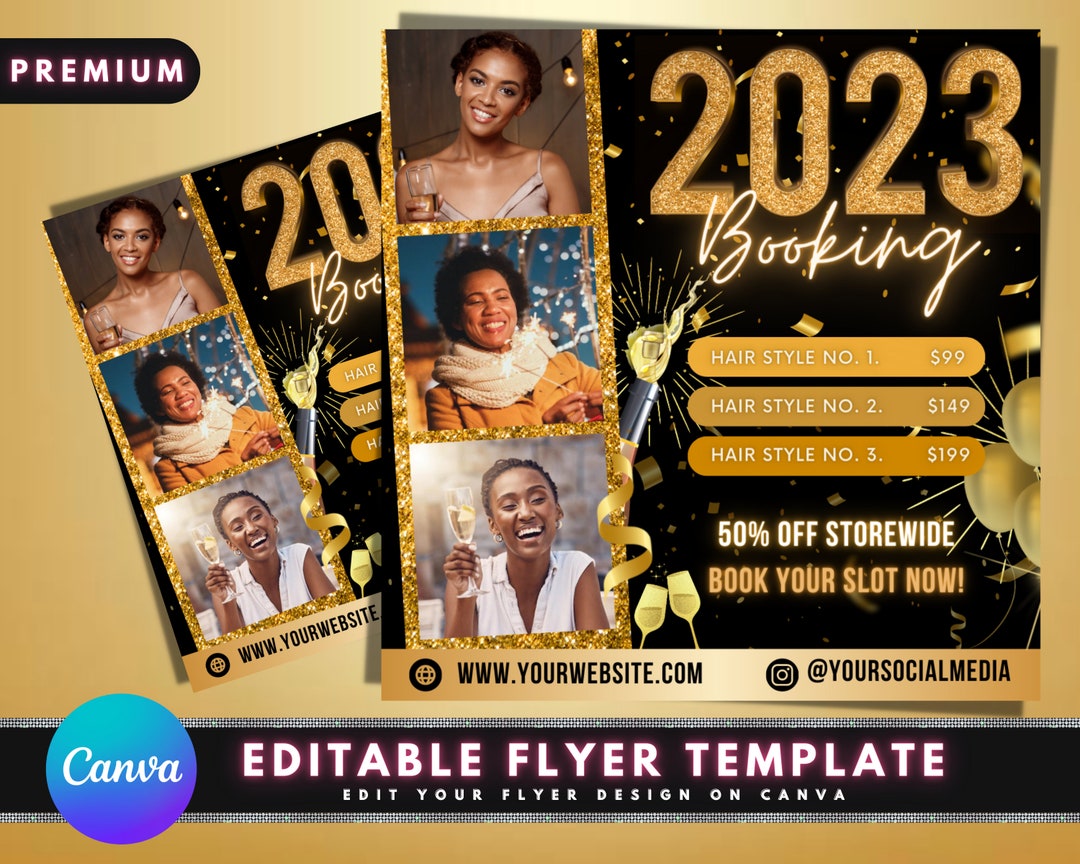 Book Now Flyer, DIY Flyer Template Design, Hair Flyer, Booking Flyer ...