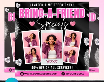 Bring A Friend Sale Flyer, Best Friend Deal Flyer, Invite A Friend ...