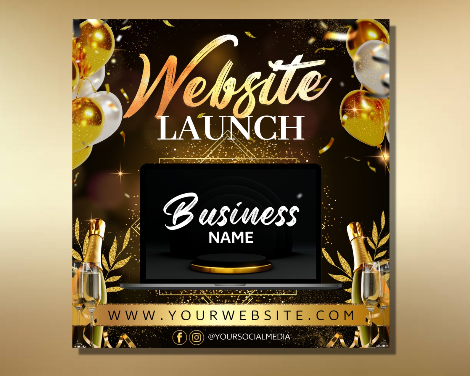 Website Launching Flyer DIY Flyer Template Design New - Etsy