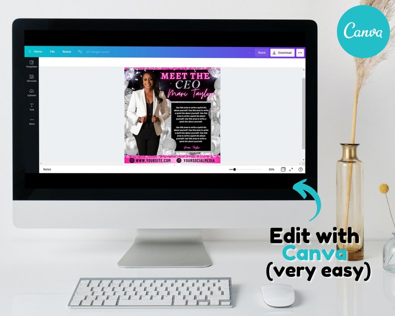 Meet the CEO Flyer DIY Flyer Template Design Meet the Owner - Etsy