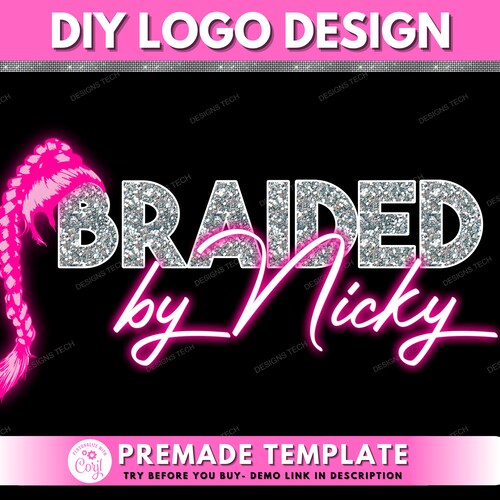 DIY Hair Logo Braider Logo Braids Logo Hair Salon Business - Etsy
