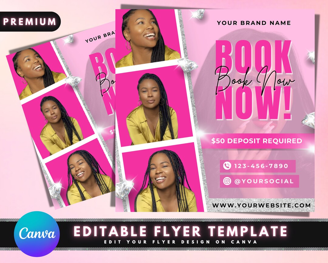 Book Now Flyer, DIY Flyer Template Design, Booking Flyer, Appointment ...