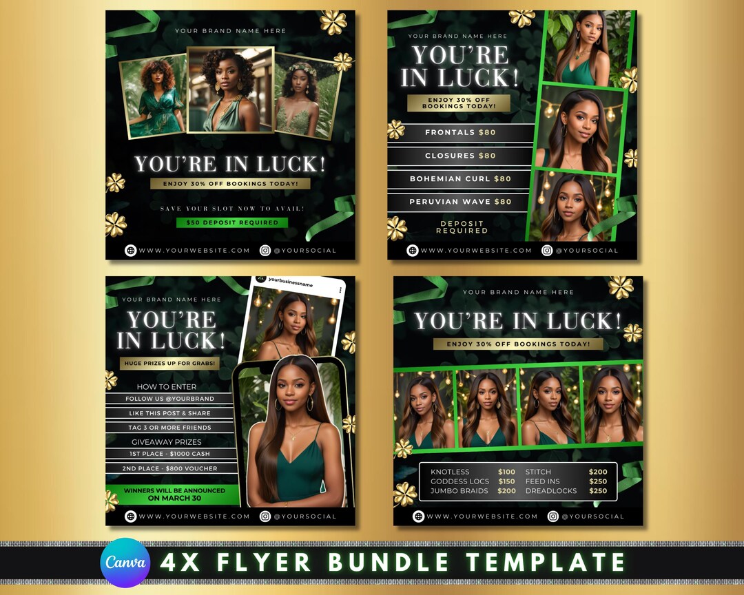4X March Bookings Bundle Flyer, DIY Flyer Template Design, March ...