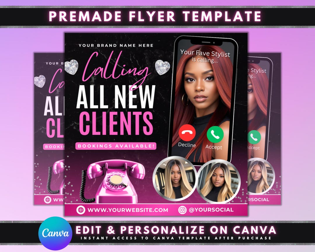 New Clients Flyer, DIY Flyer Template Design, Client Acquisition Flyer ...