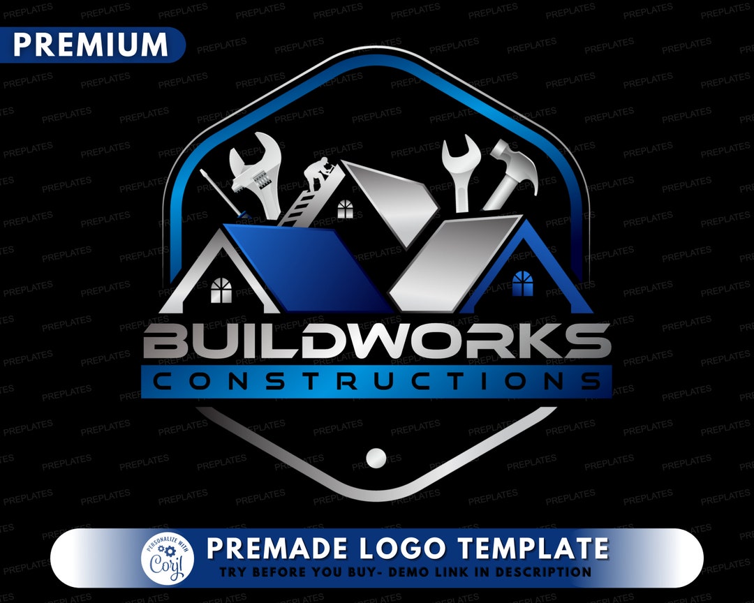 Construction Logo, DIY Logo Design Template, Home Builders Logo, House ...