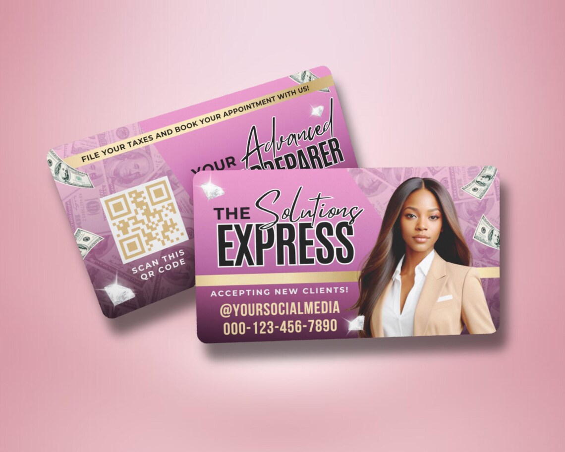 Tax Professional Credit Card Business Cards, DIY Card Template Design ...