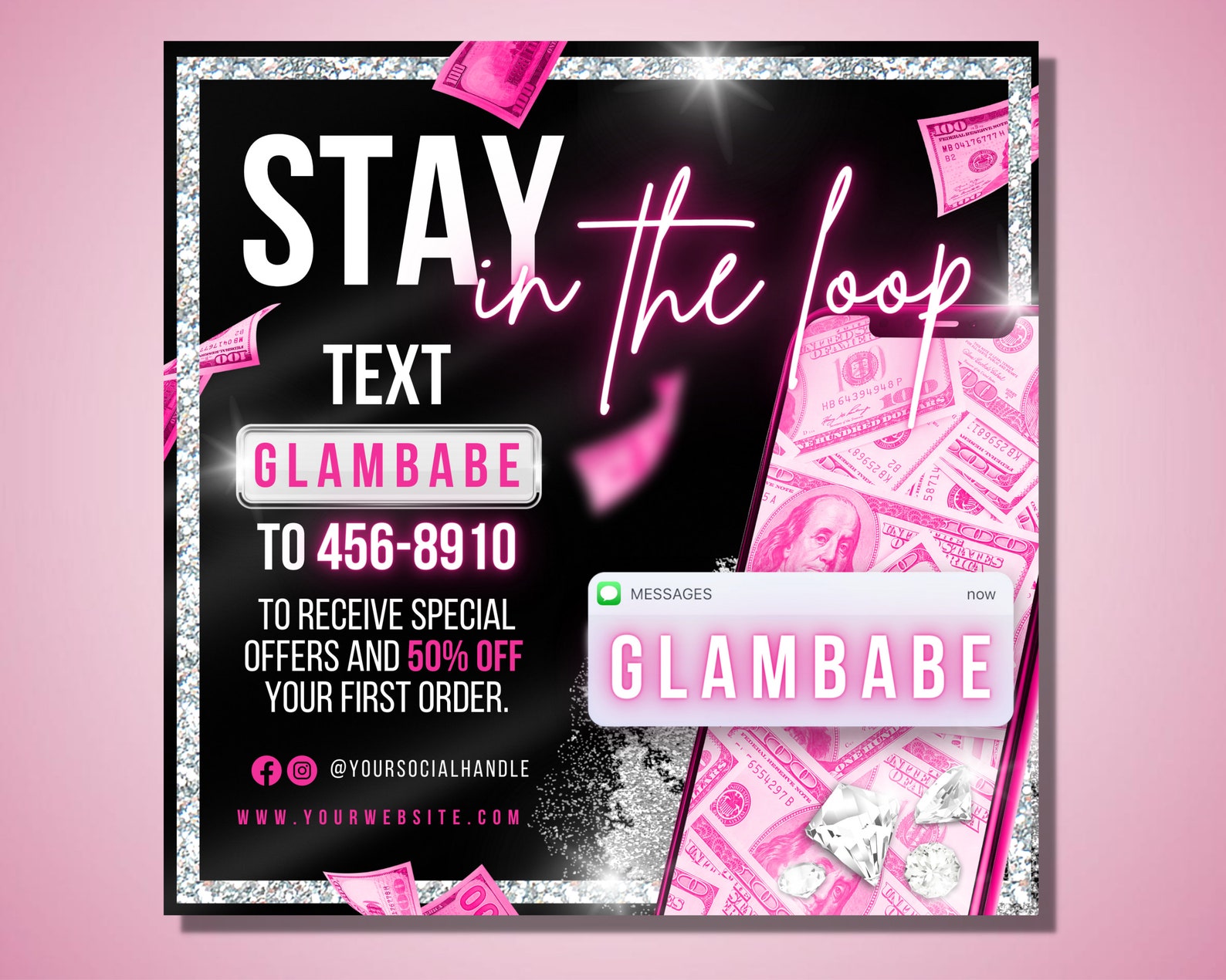 Text Alert Flyer DIY Flyer Template Design Promotion Flyer - Etsy