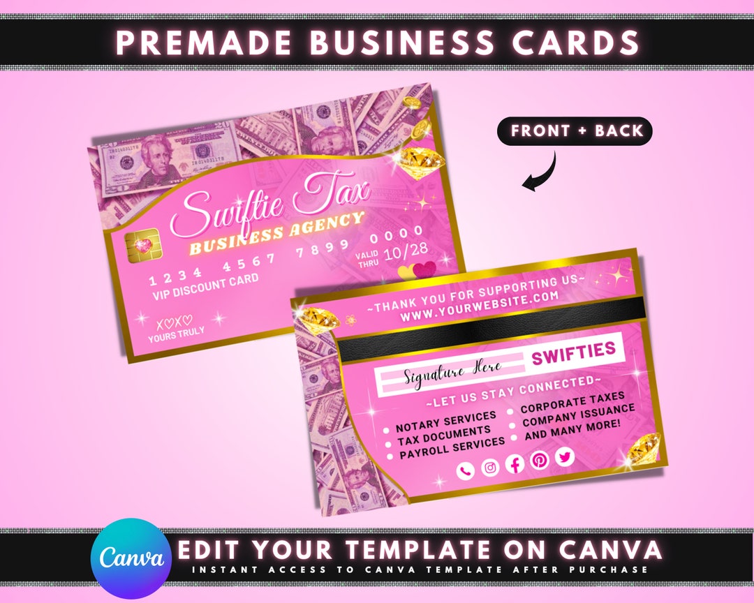 Tax Professional Credit Card Business Cards, DIY Card Template Design ...