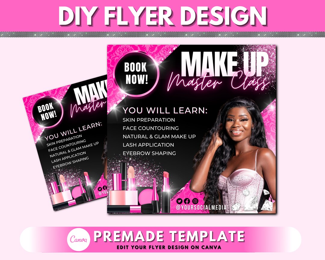 Makeup Class Flyer, Beauty Class Flyer, Makeup Training Flyer, Makeup ...