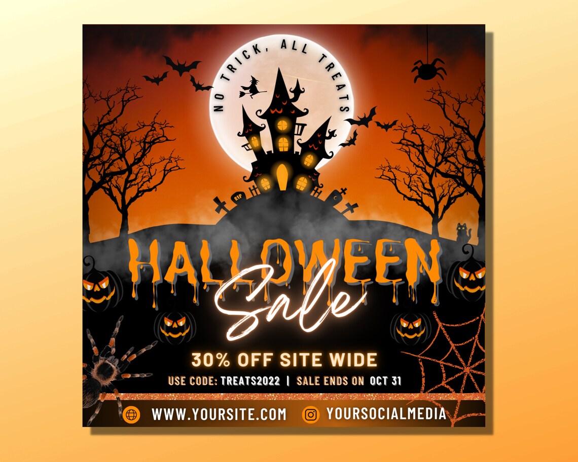 Halloween Flyer DIY Flyer Template Design Sale Flyer Hair - Etsy